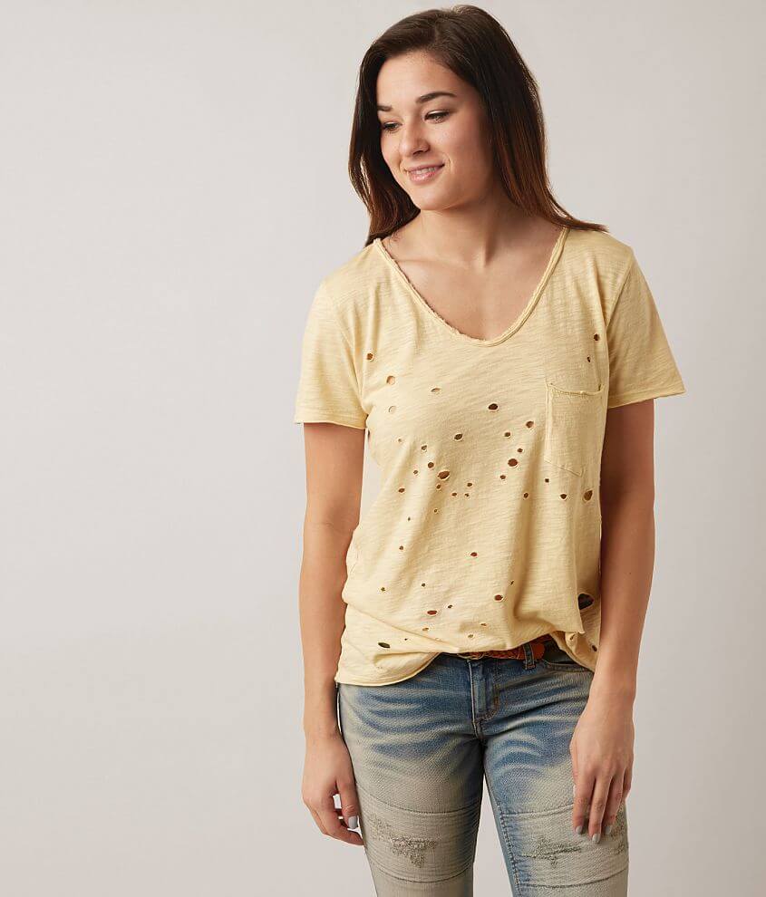 Gilded Intent Raw Edge Top - Women's T-Shirts in Chamomile | Buckle