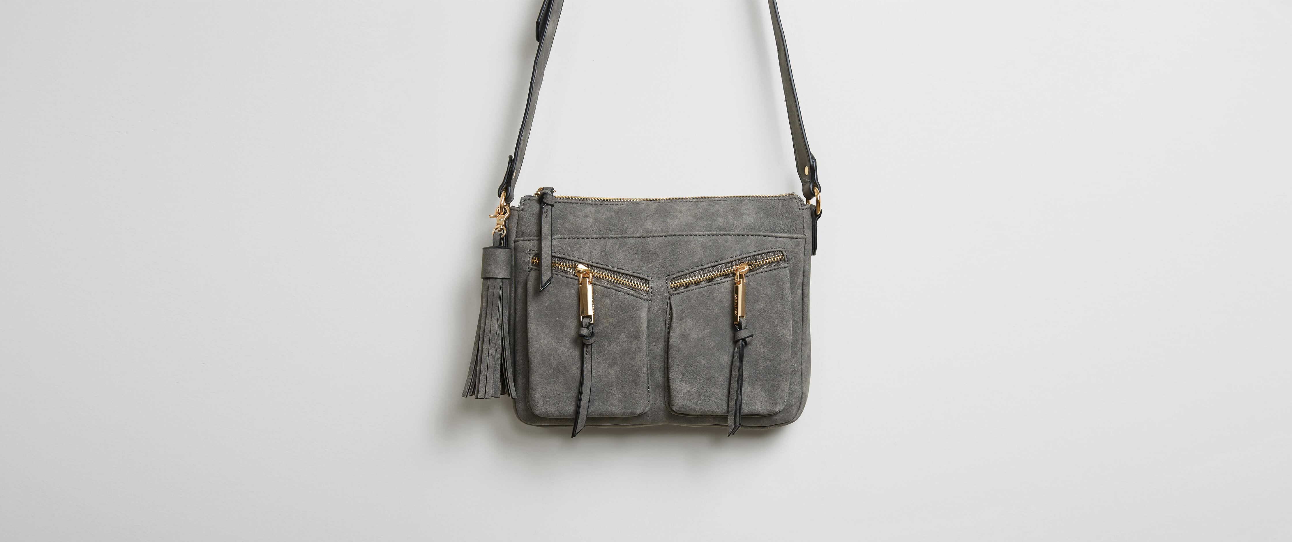 Violet Ray Leanna Crossbody Purse - Women's Accessories in Grey | Buckle