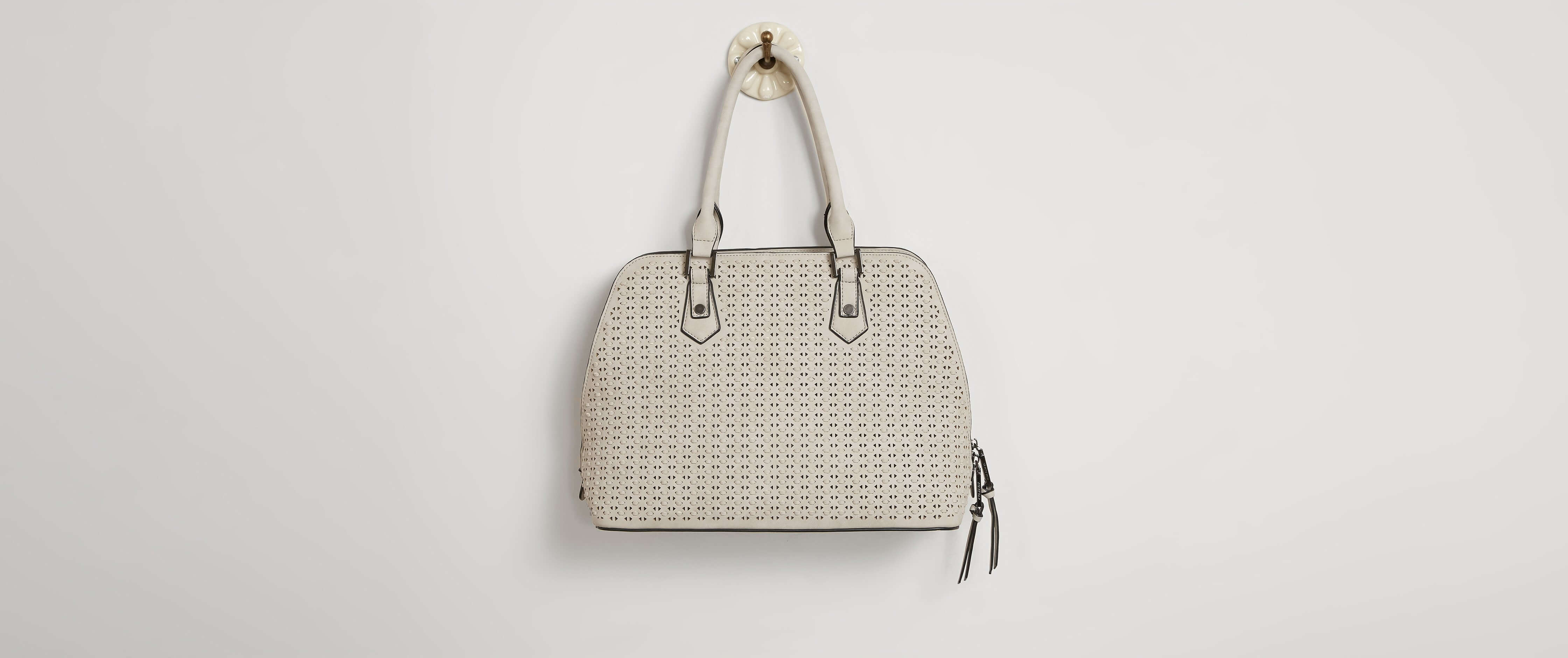 Violet Ray Laser Cut Purse - Women's Accessories in Light Grey | Buckle