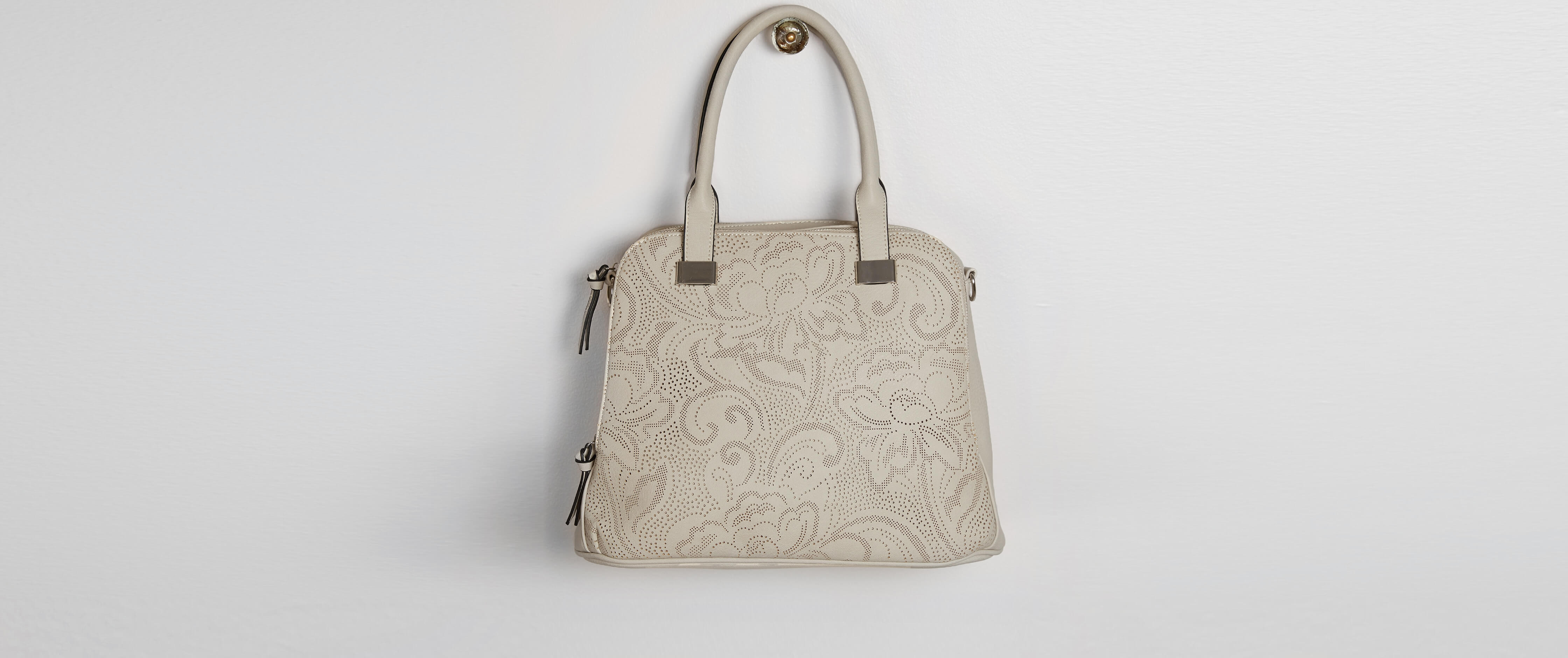 Violet Ray Perforated Purse - Women's Accessories in Beige | Buckle