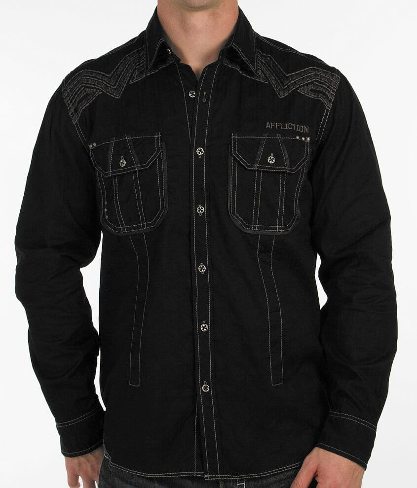 Affliction Brooklyn Shirt - Men's Shirts in Black | Buckle