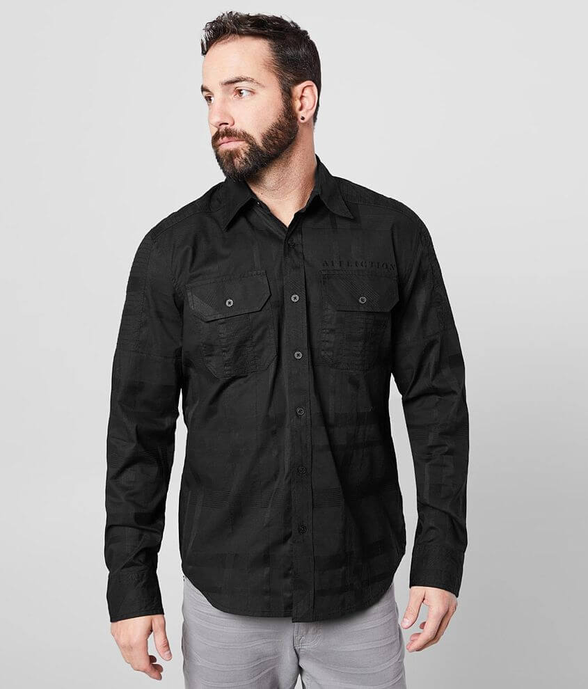 Affliction Lineage Stretch Shirt - Men's Shirts in Black | Buckle