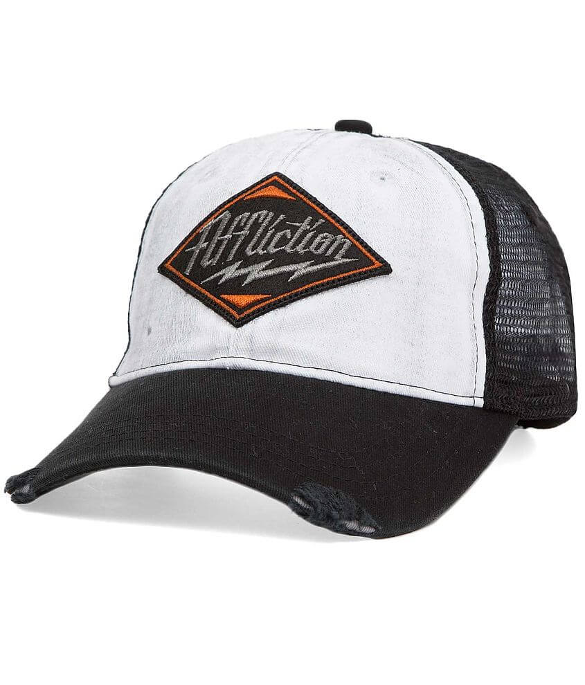 Affliction Phaser Trucker Hat - Men's Hats in Black White | Buckle