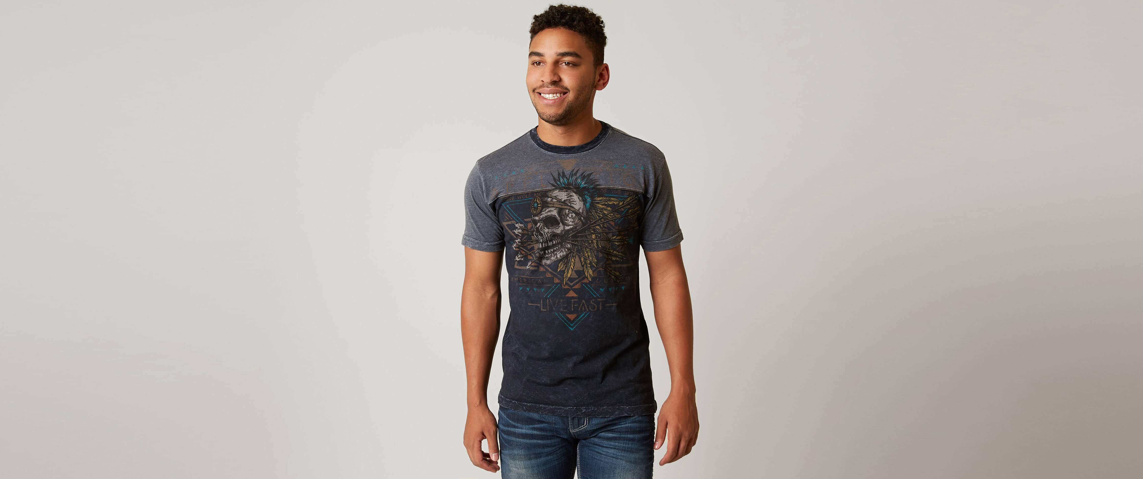 Affliction American Customs Mohawk T-Shirt - Men's T-Shirts in Black ...