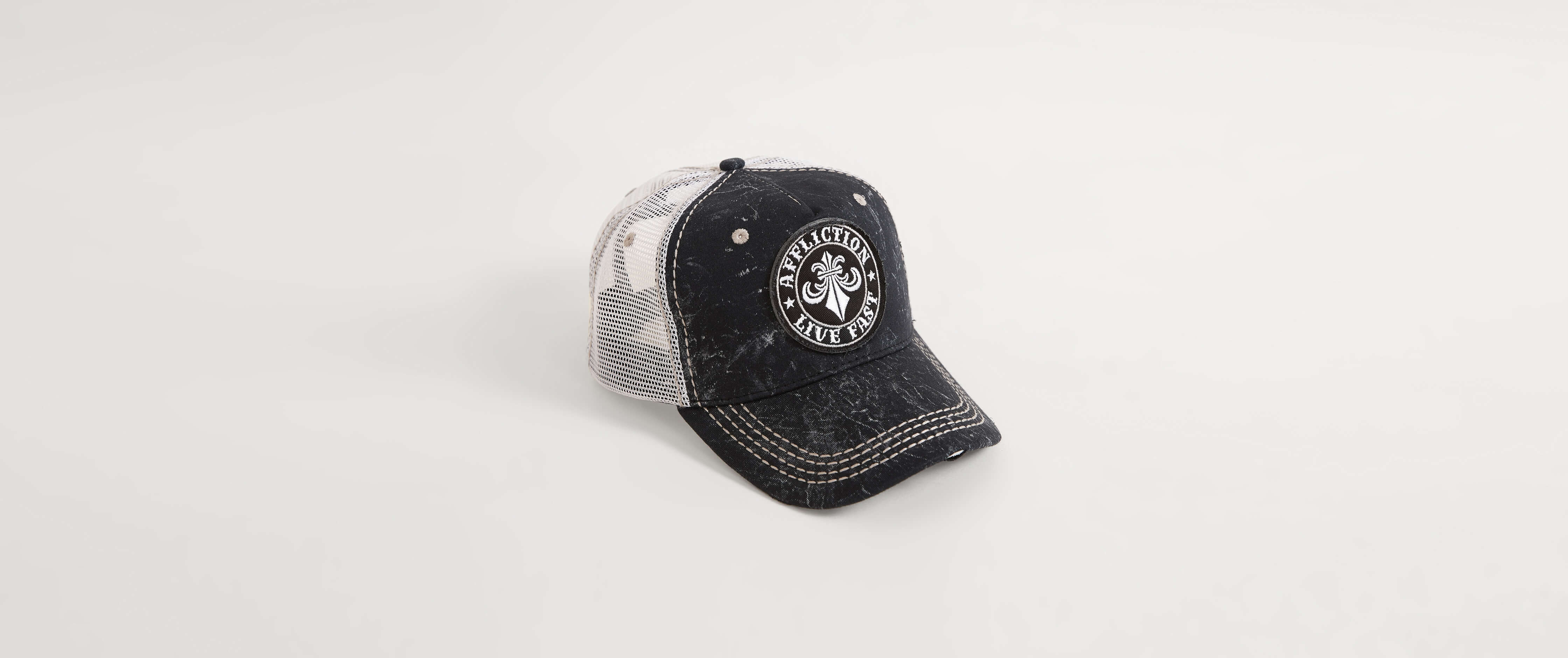 Affliction Divio Trucker Hat - Men's Hats in Black Vintage | Buckle