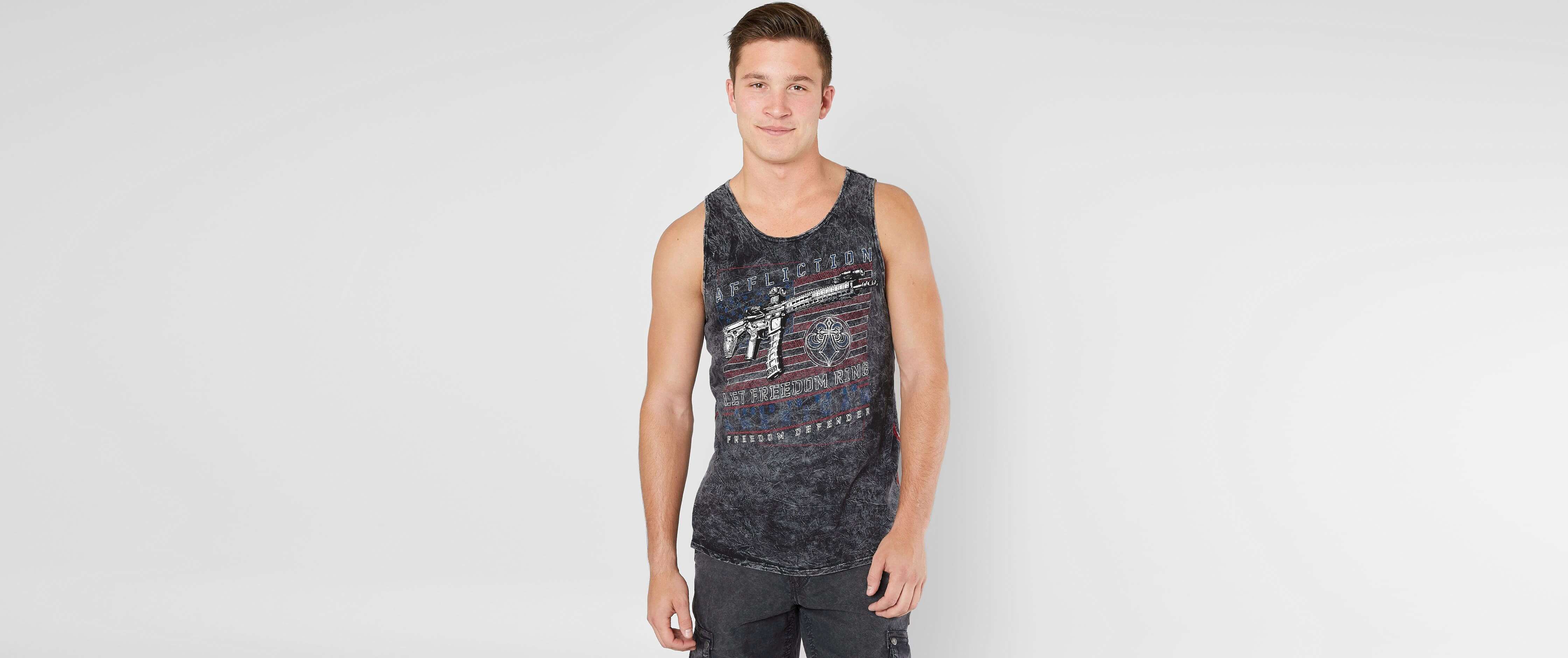 Affliction Freedom Defender Full Metal Jacket Tank - Men's Tank Tops in ...