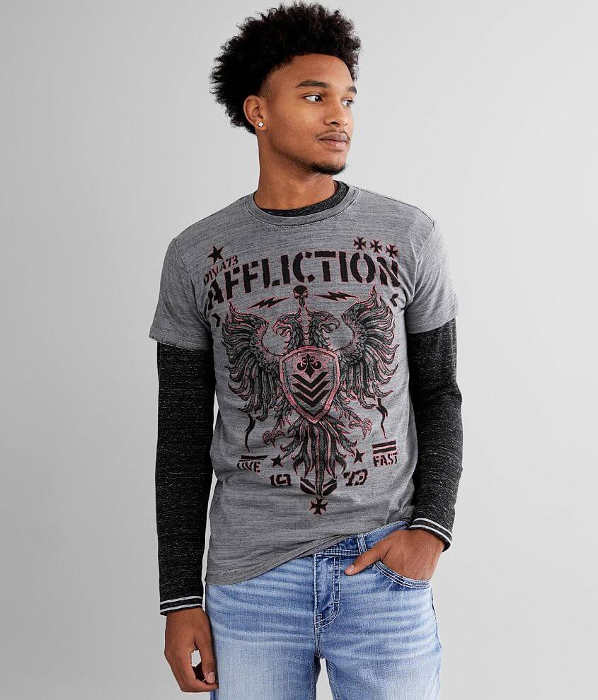 Affliction Core Division Reversible T-Shirt - Men's T-Shirts in White ...