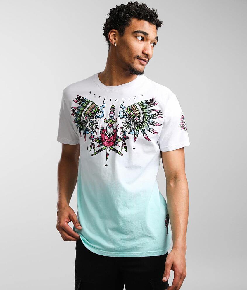 Affliction Mountain Smoke T-Shirt - Men's T-Shirts in White Soft Mint ...