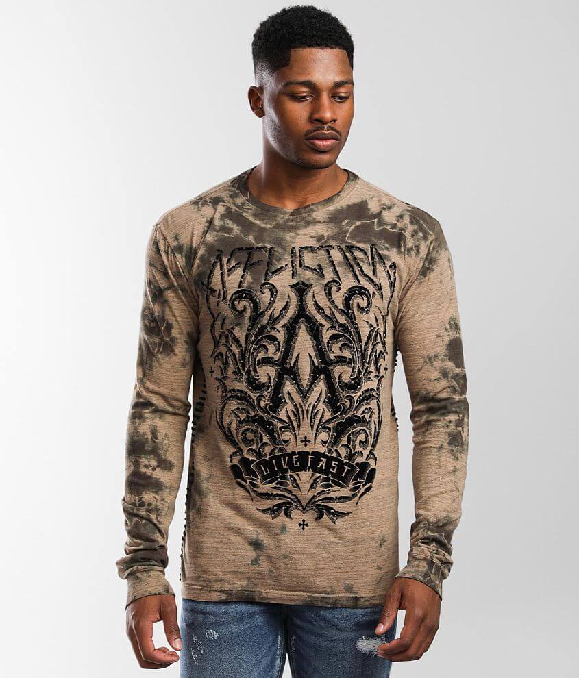 Affliction Gilded Fire T-Shirt - Men's T-Shirts in Tobacco Brown ...