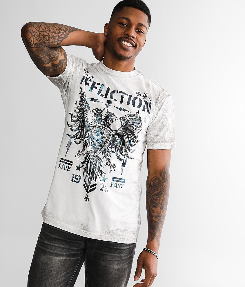 Affliction Core Division T-Shirt - Men's T-Shirts in White Black | Buckle