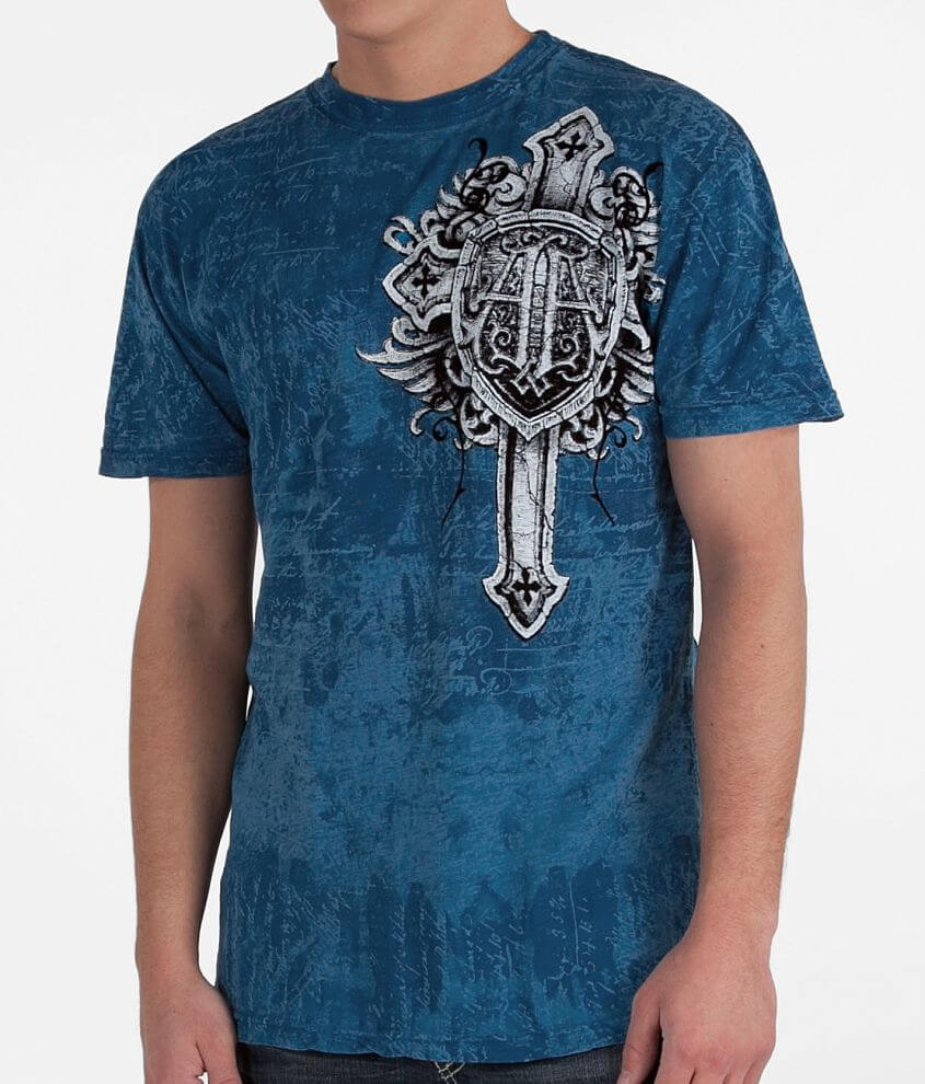 Affliction Mural T-Shirt - Men's T-Shirts in Pacific Blue | Buckle
