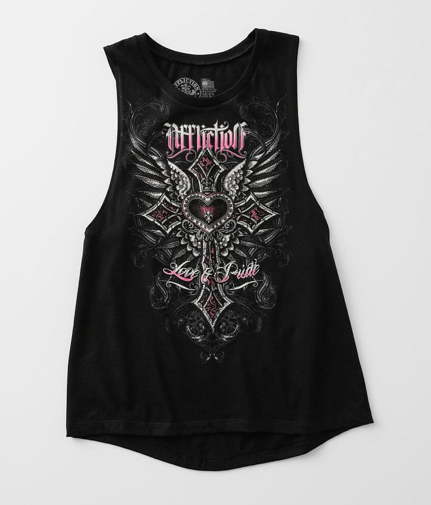 Affliction Ayelsbury Cottage Tank Top - Women's Tank Tops in Black | Buckle