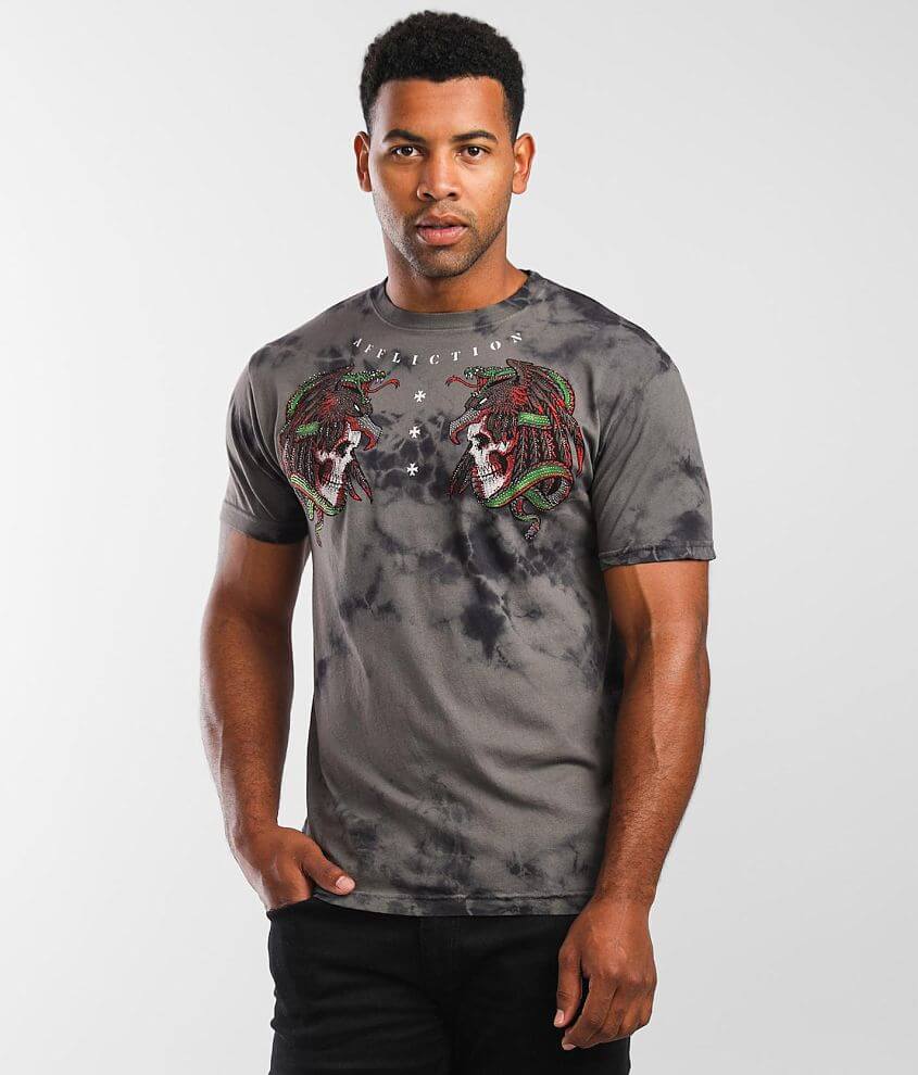 Affliction El Dorado T-Shirt - Men's T-Shirts in Charcoal Blk Crystl ...