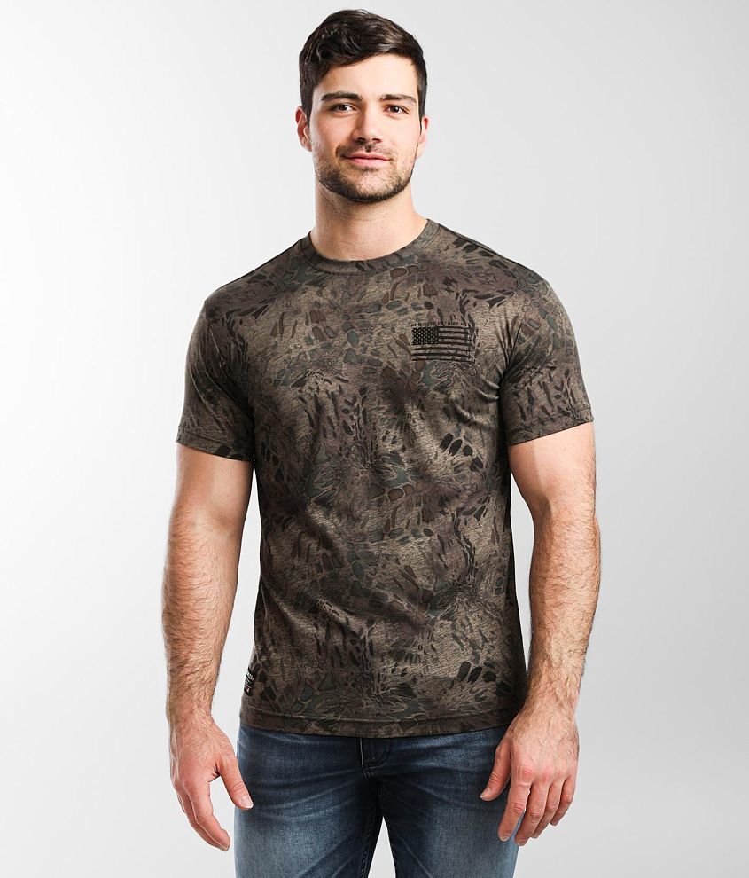 Howitzer Simple Flag T-Shirt - Men's T-Shirts in Heather Grey Multi ...