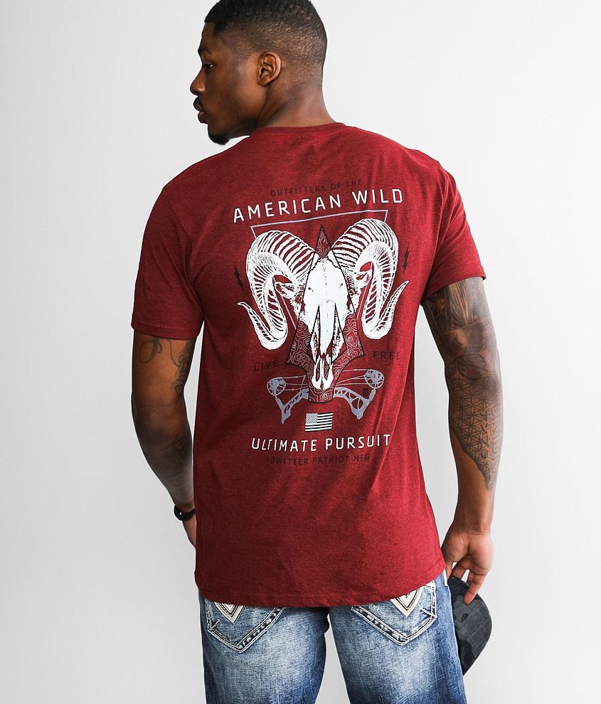 Howitzer Ultimate Pursuit T-Shirt - Men's T-Shirts in Crimson Black ...