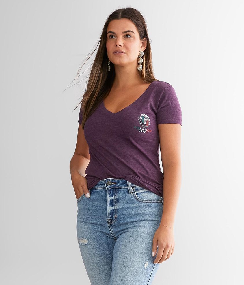 Freedom Ranch Freedom T-Shirt - Women's T-Shirts in Plum | Buckle