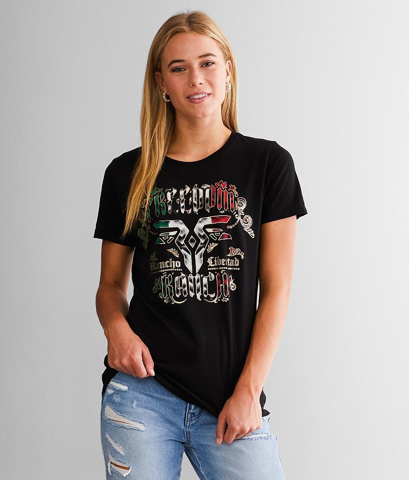 Freedom Ranch Lasso T-Shirt - Women's T-Shirts in Black | Buckle