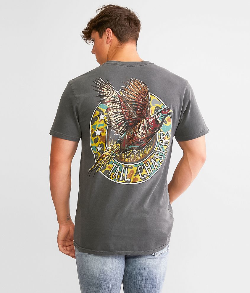 Tail Chasers Club Pheasant Camo T-Shirt - Men's T-Shirts in Graphite ...