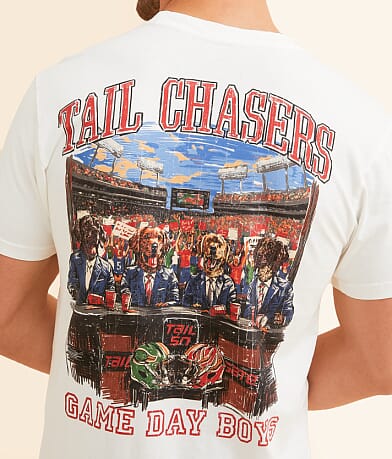 Tail Chasers Club Game Day T-Shirt - Men's T-Shirts in Antique White ...