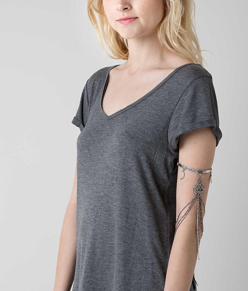 Festive Fringe Arm Cuff - Women's Clothing in Antique Silver | Buckle