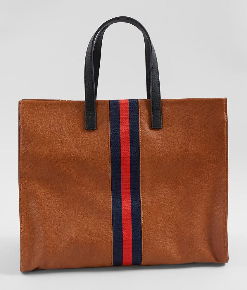 Moda Luxe Julian Structured Varsity Striped Purse - Women's Bags in Tan ...