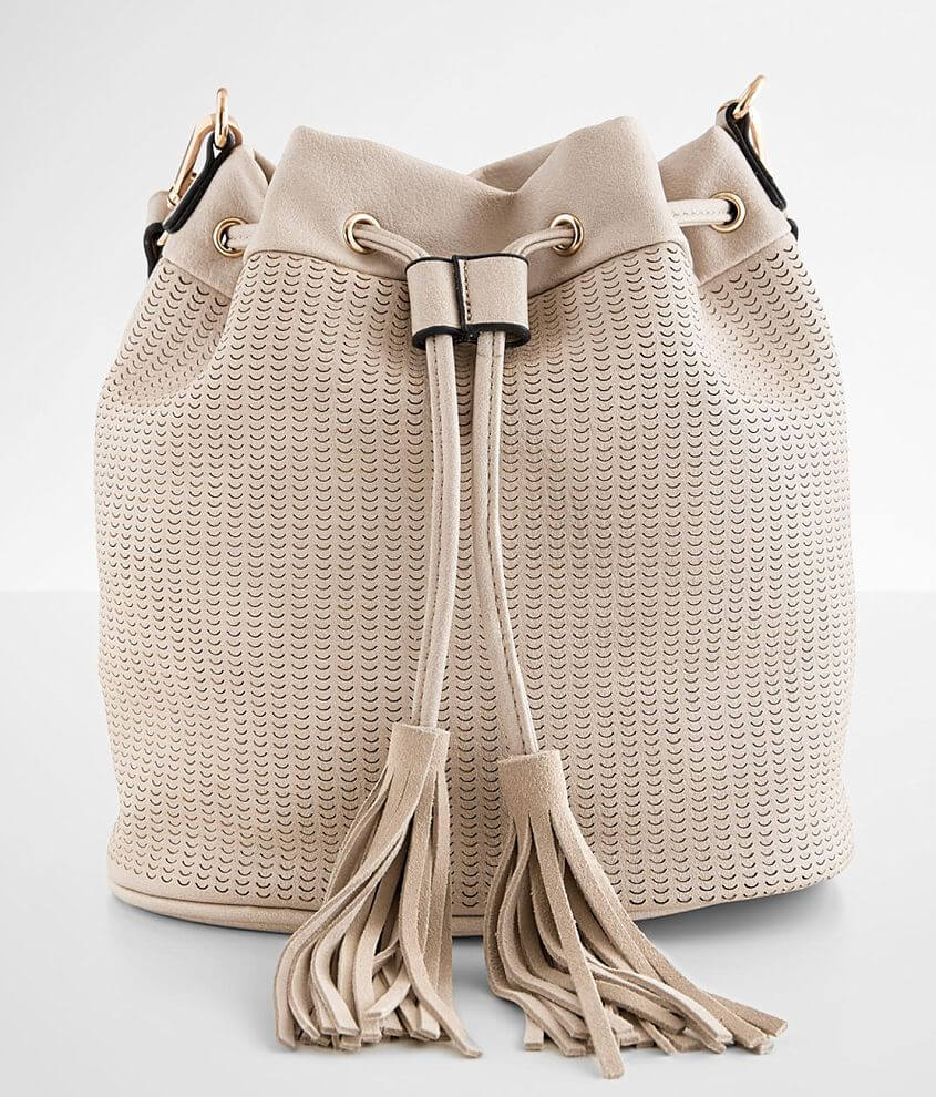 Moda Luxe Allie Laser Cut Bucket Purse - Women's Bags in Grey | Buckle