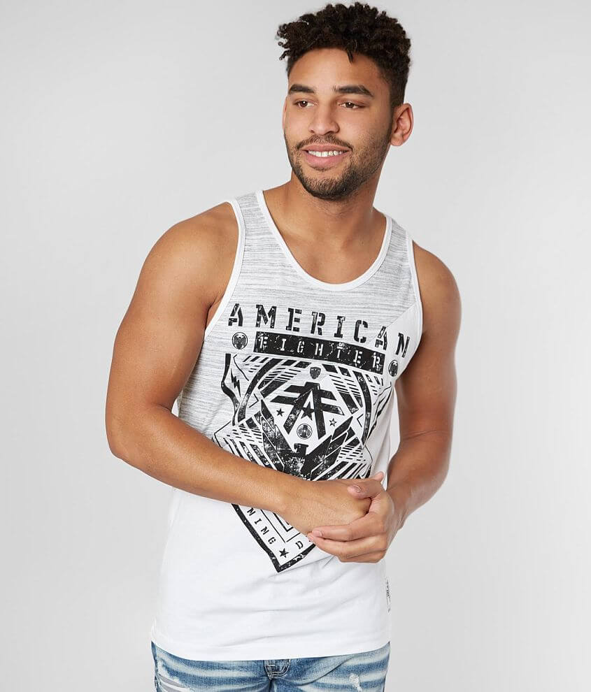 American Fighter Wardell Tank Top - Men's Tank Tops in White Black | Buckle