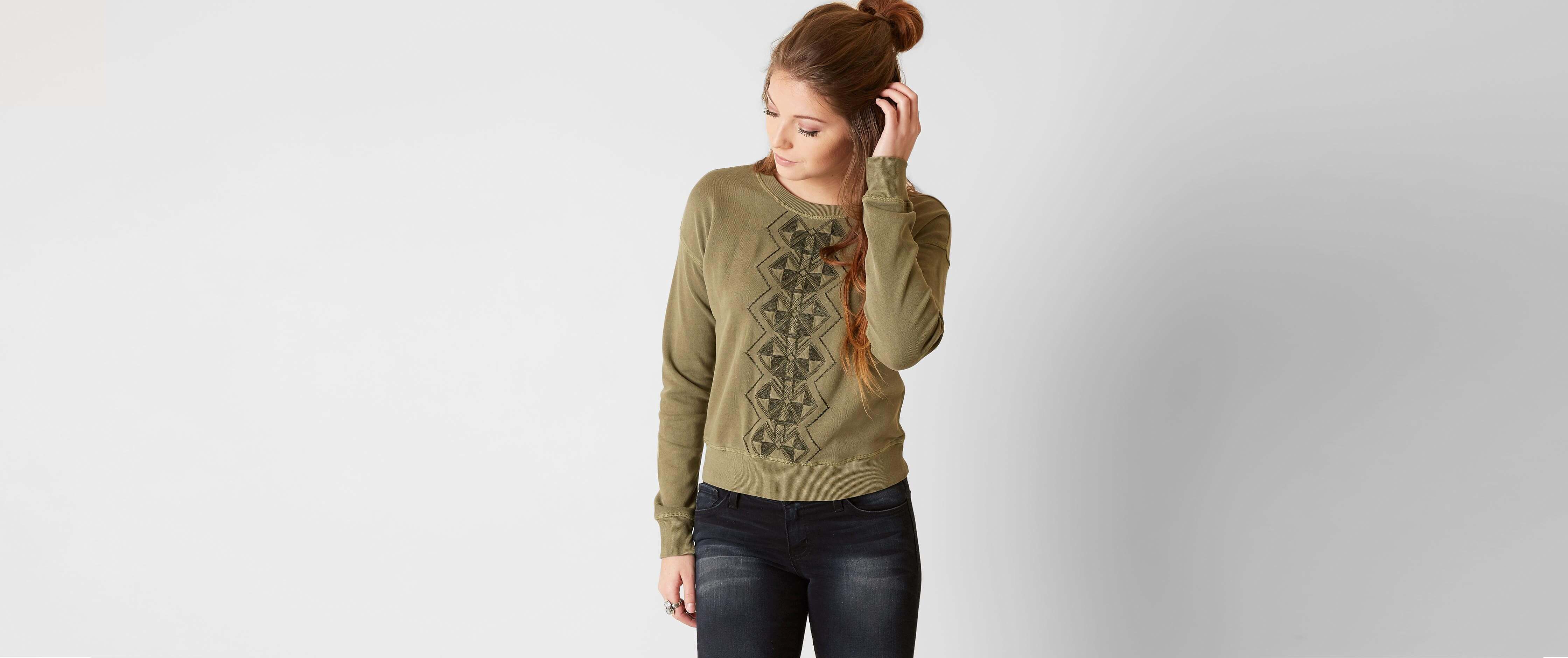 Amuse Society Shadow Sweatshirt - Women's Sweatshirts in Army Green ...