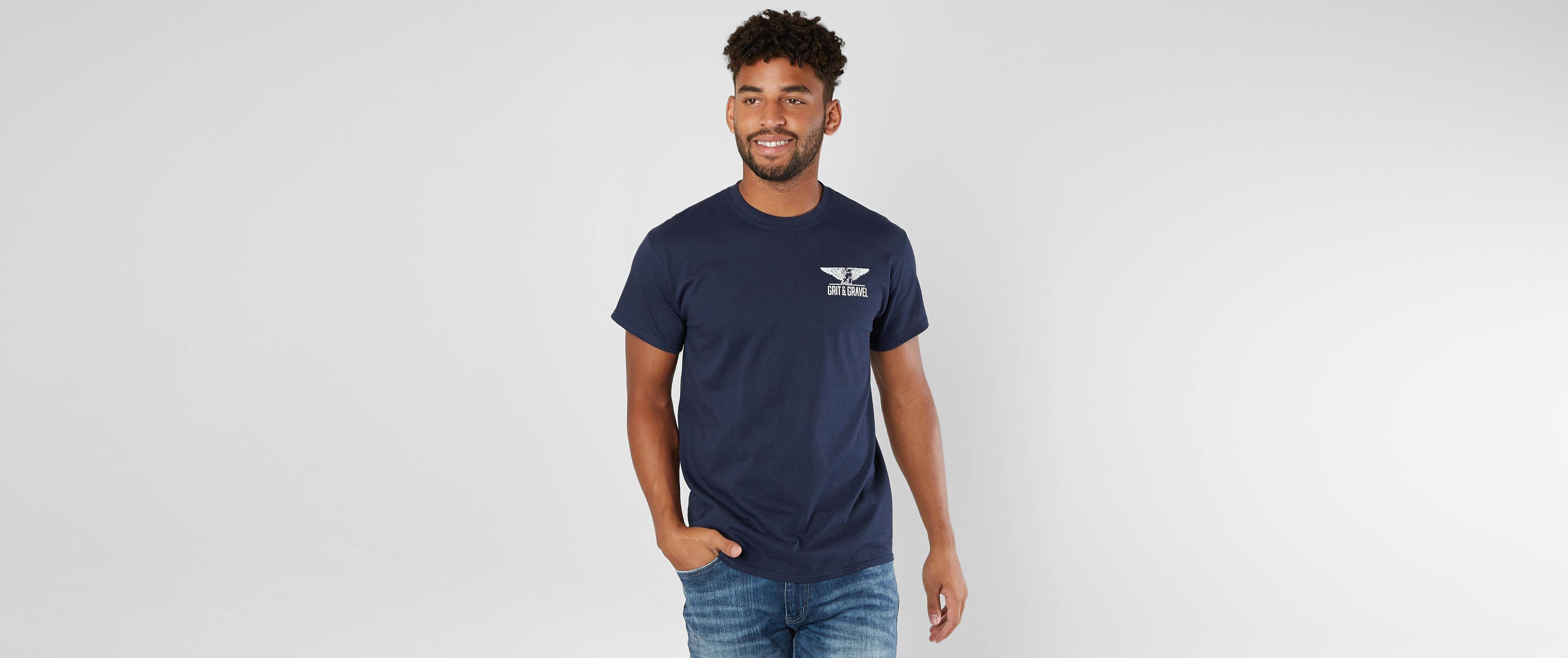Grit & Gravel Scars & Stripes T-Shirt - Men's T-Shirts in Navy Tobacco ...