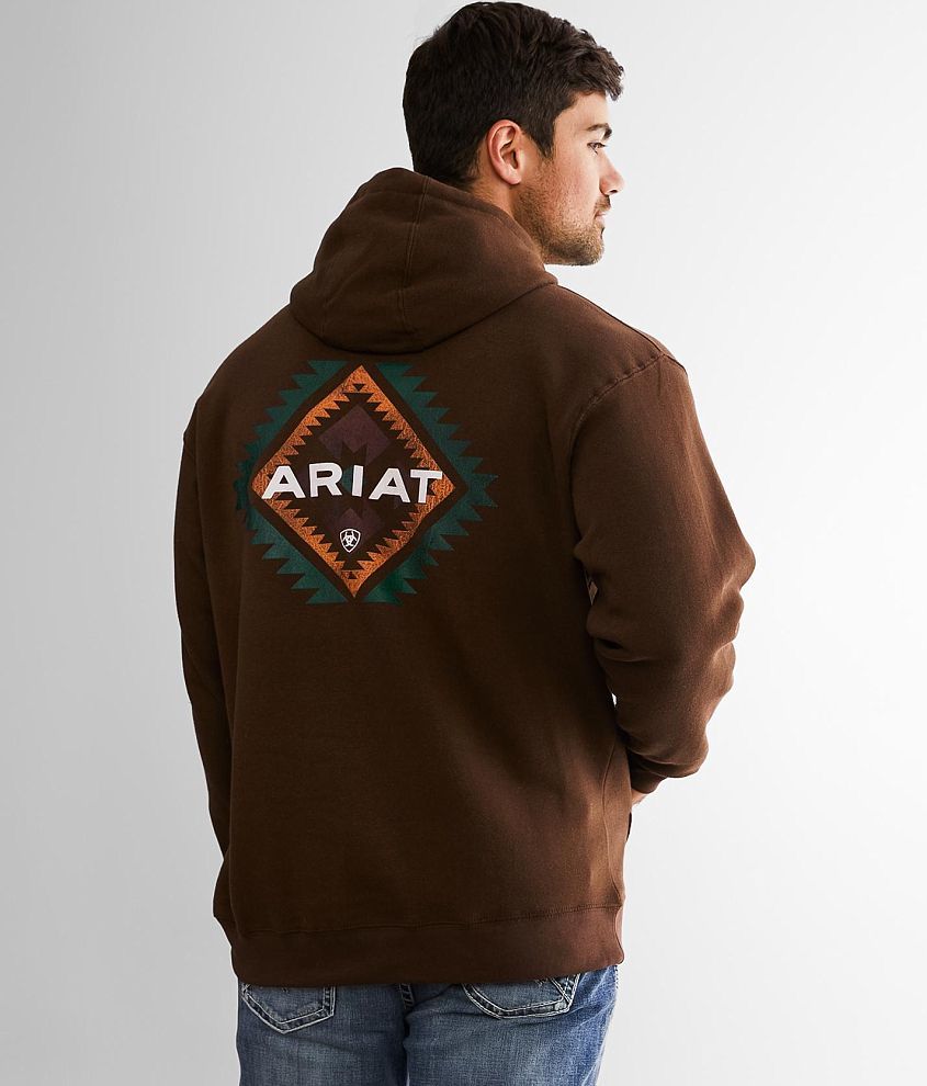 Ariat Southwest Leather Hooded Sweatshirt - Men's Sweatshirts in ...