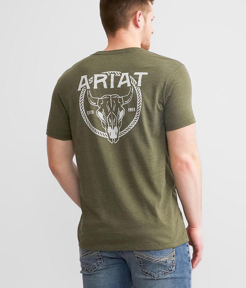 Ariat Rope Skull T-Shirt - Men's T-Shirts in Military Heather | Buckle