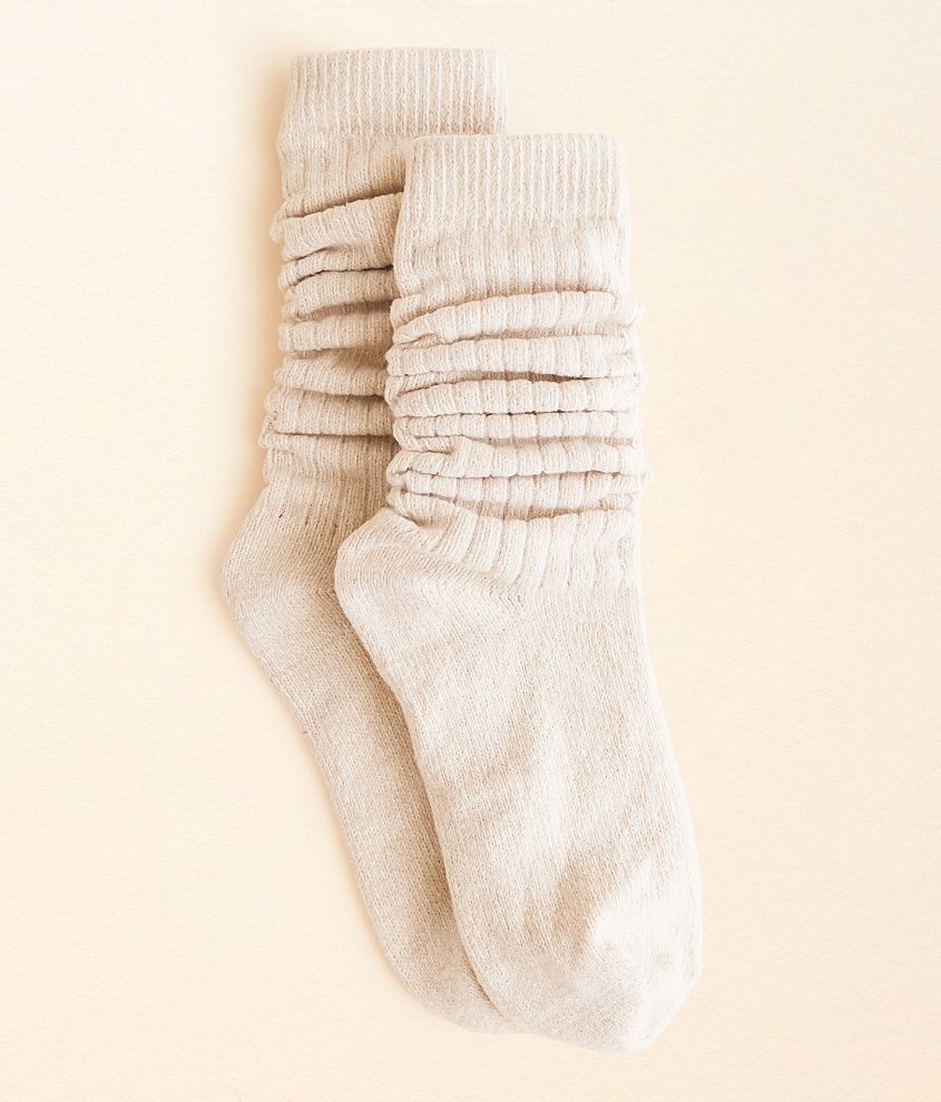 BKE Slouchy Ribbed Socks - Women's Socks in Heather Oatmeal | Buckle