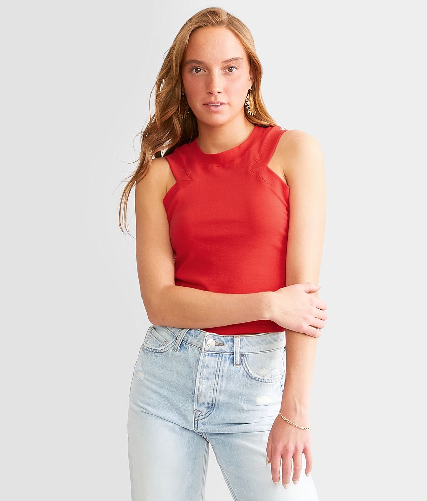 FITZ + EDDI High Neck Tank Top - Women's Tank Tops in Racing Red | Buckle