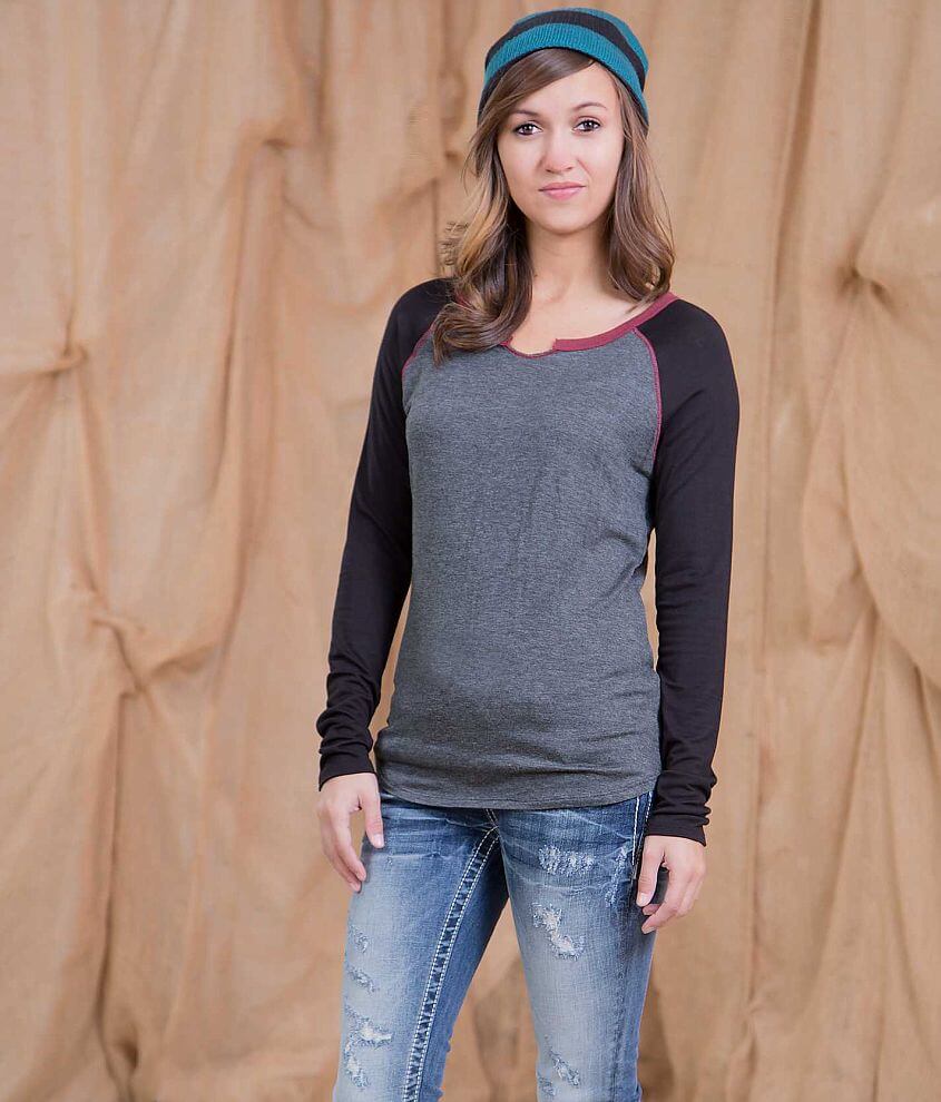 Freshwear Marled Top - Women's T-Shirts in Charcoal Black | Buckle