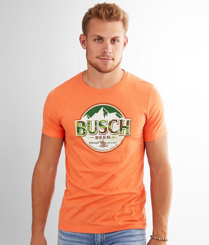 Brew City Busch Beer Camo T-Shirt - Men's T-Shirts in Heather Orange ...