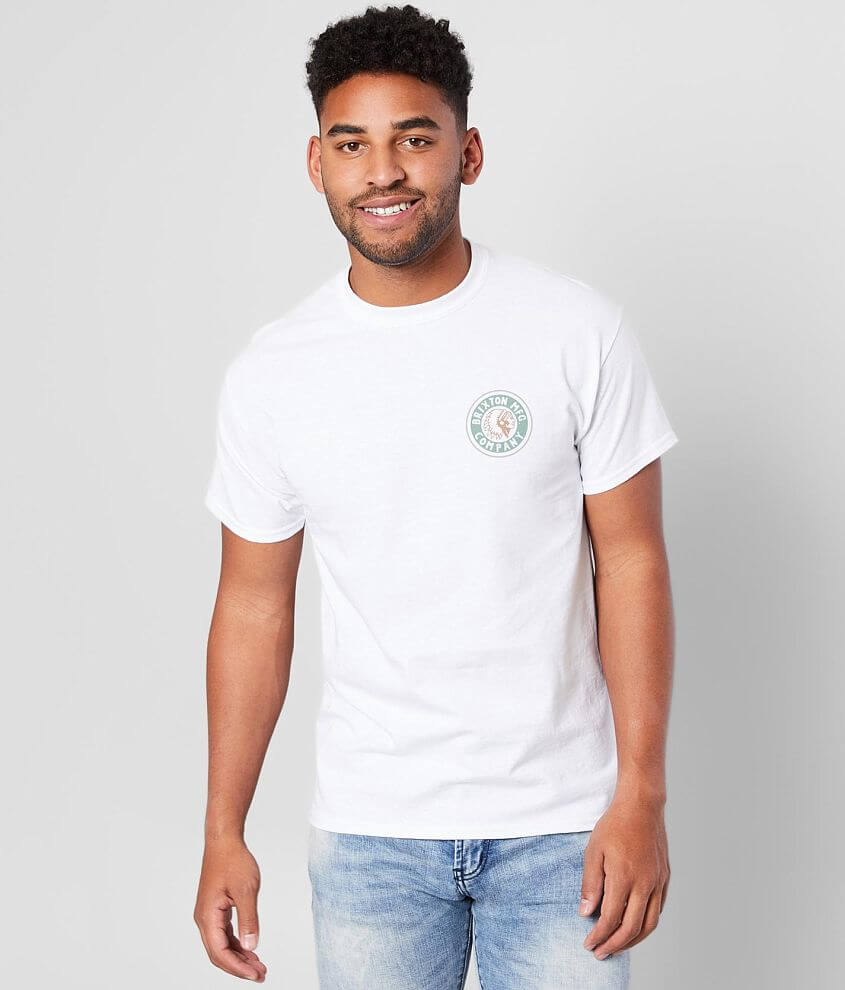 Brixton Rival II T-Shirt - Men's T-Shirts in White Green | Buckle