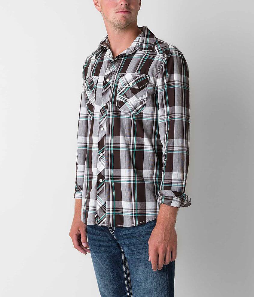 BKE Sullivan Shirt - Men's Shirts in Brown White | Buckle