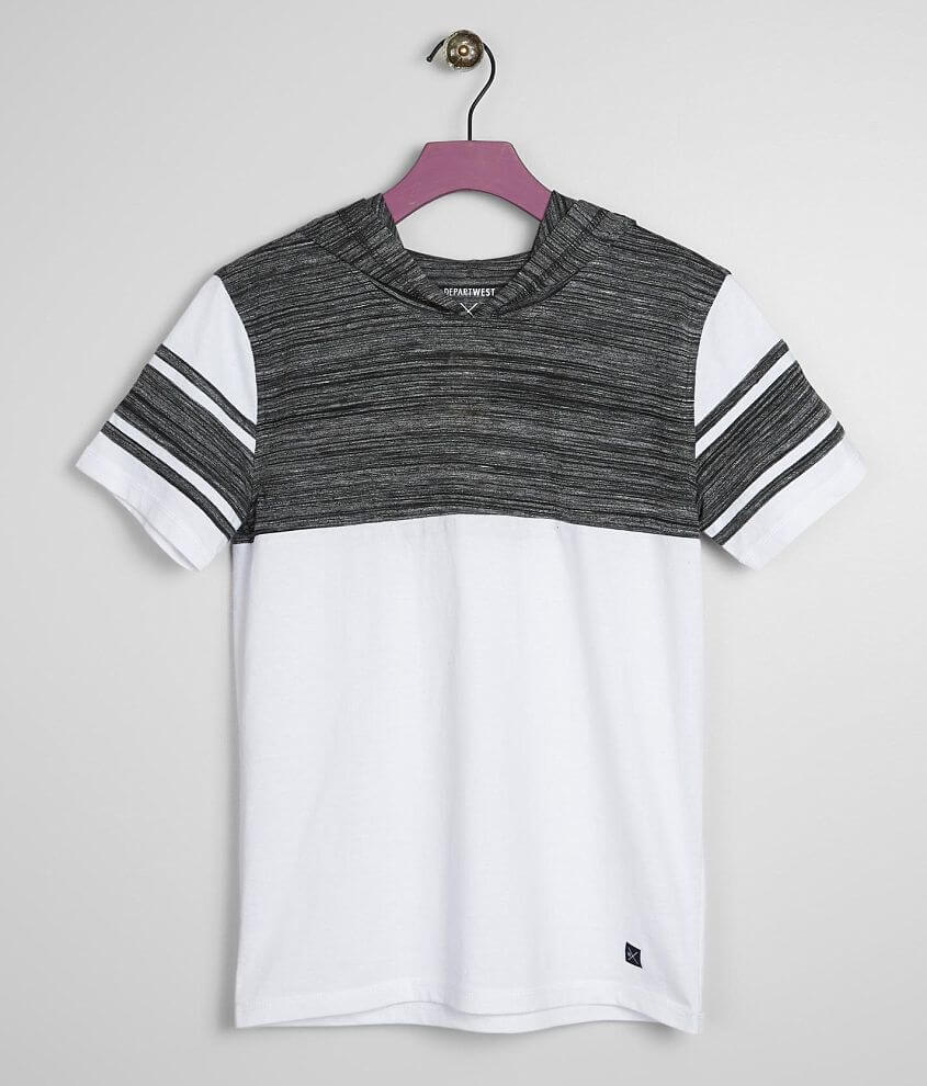 Boys - Departwest Color Block Hooded T-Shirt - Boy's T-Shirts in Black ...