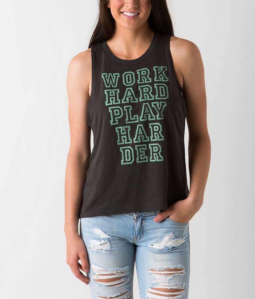 Billabong Work Hard Tank Top - Women's Tank Tops in Off Black | Buckle