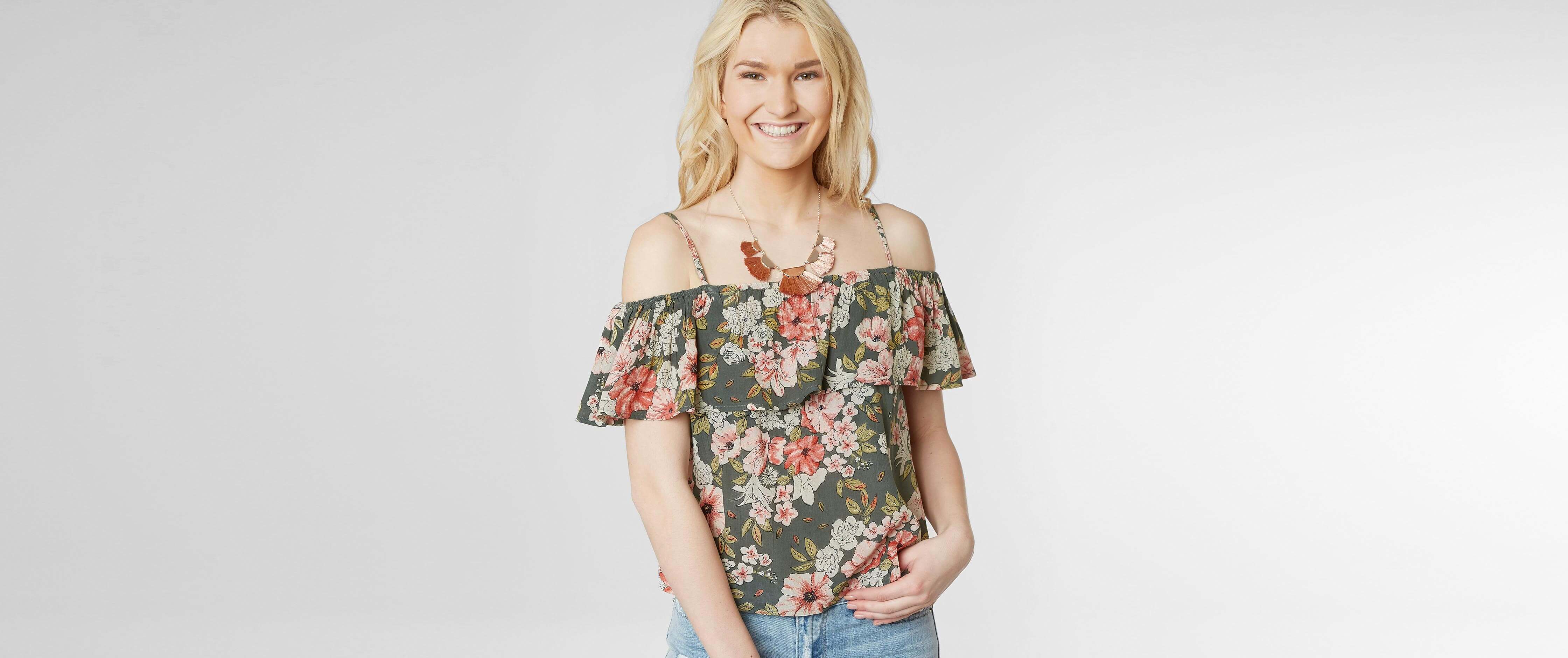 Billabong Summer Sunsets Top - Women's Shirts/Blouses in Clover | Buckle