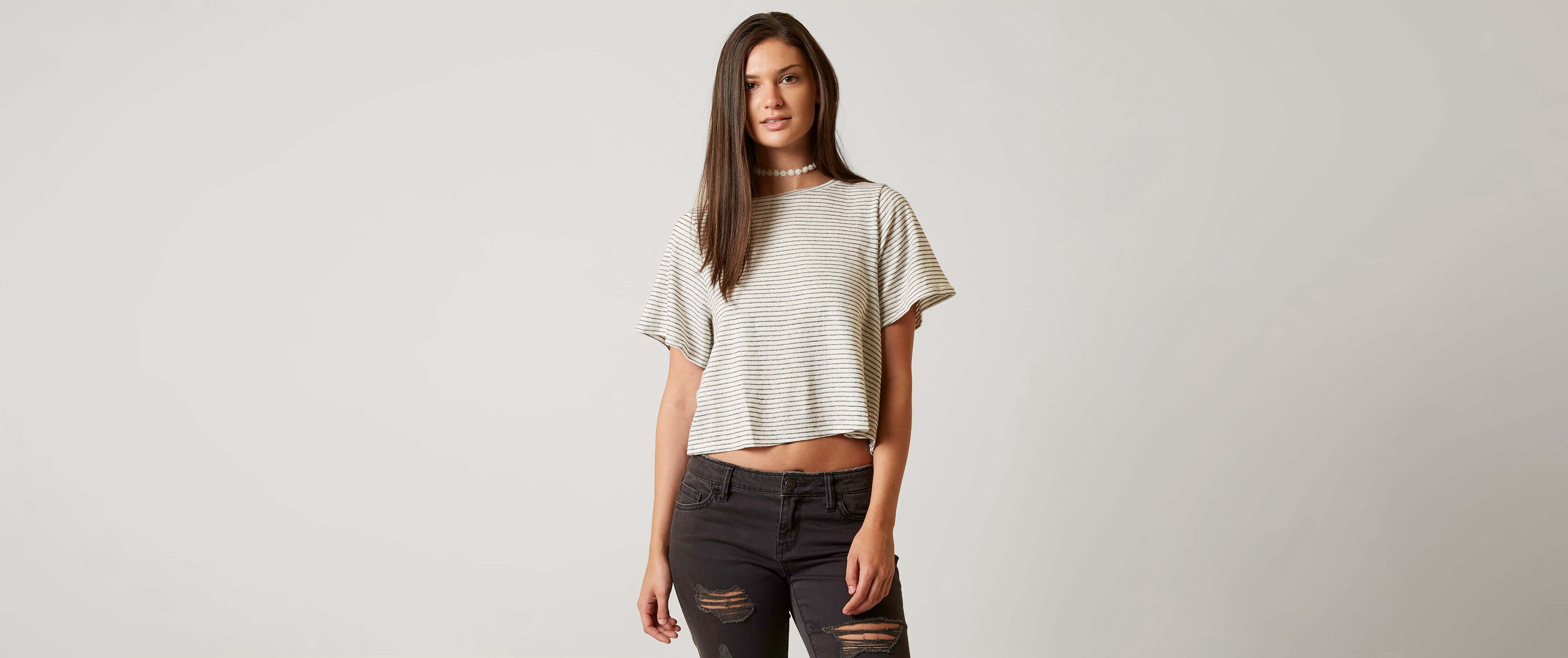 Billabong Wound Up Top - Women's Shirts/Blouses in Black White | Buckle
