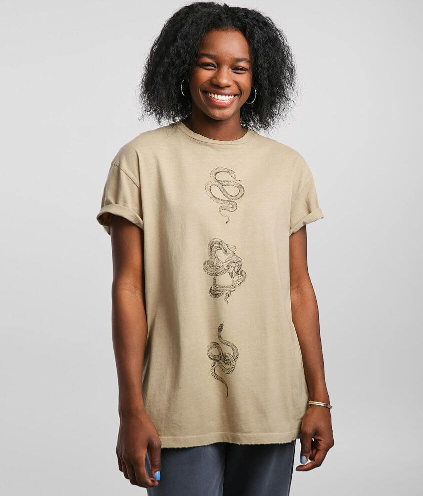 Modish Rebel Snake T-Shirt - Women's T-Shirts in Stone | Buckle