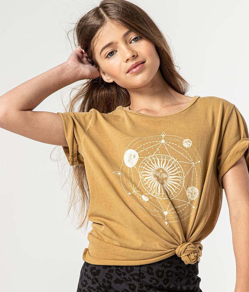 Girls Modish Rebel Celestial T Shirt Girls T Shirts In Medal Bronze Buckle