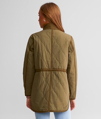 BKE Quilted Ripstop Shacket - Women's Coats & Jackets in Olive | Buckle