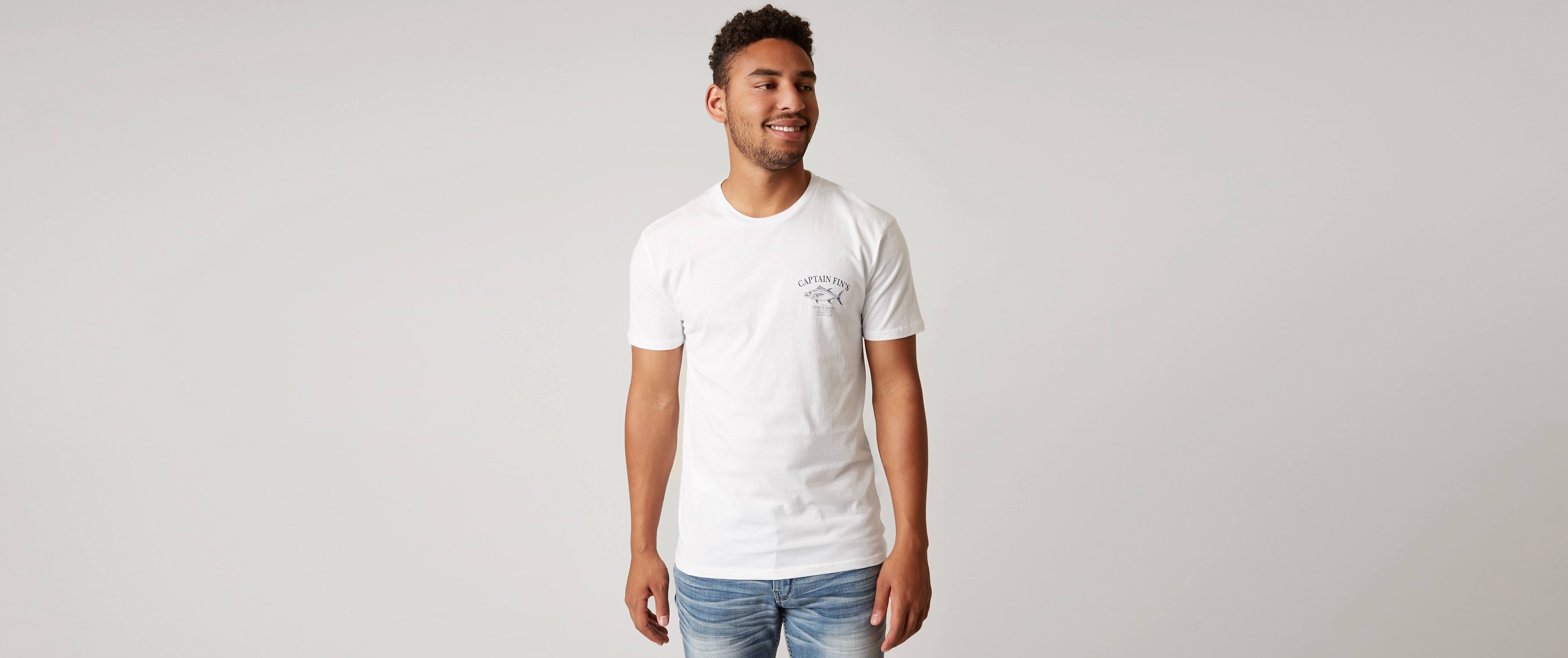 Captain Fin Fish Market T-Shirt - Men's T-Shirts in White | Buckle