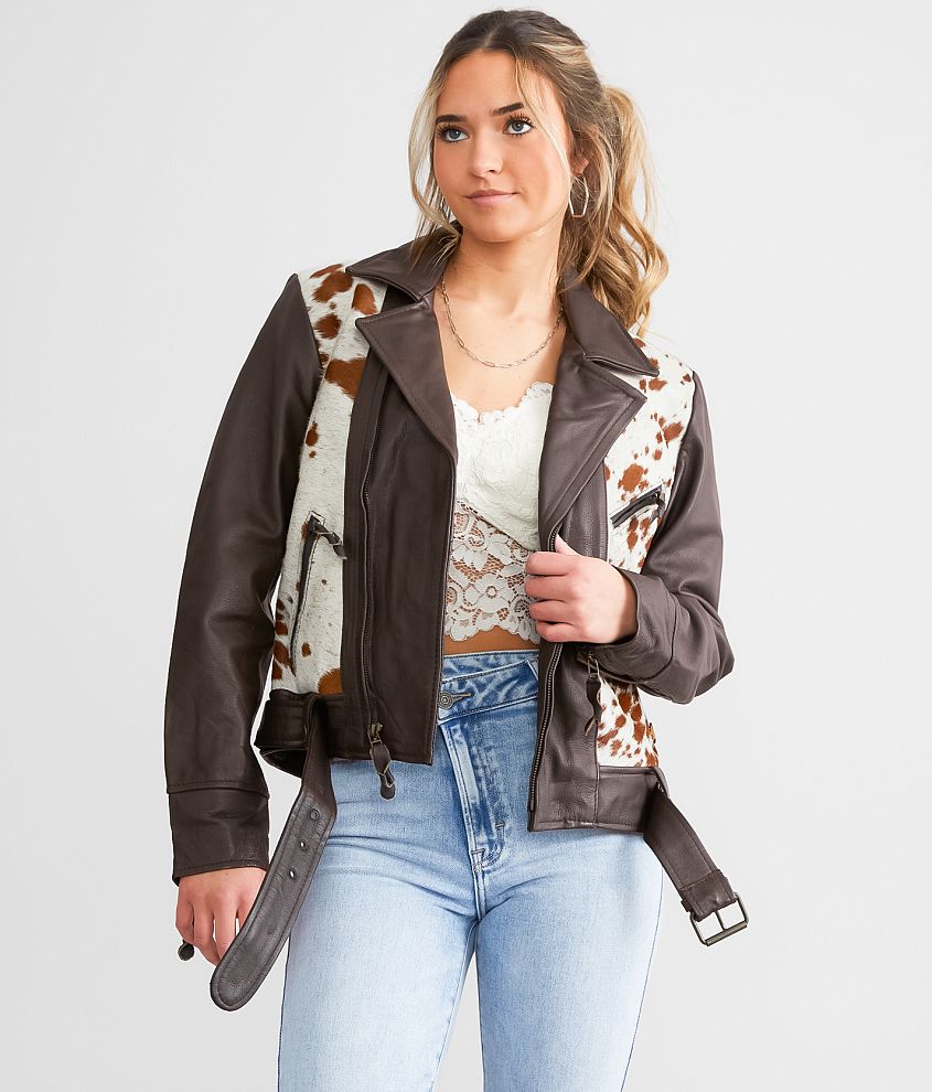 STS Leather Cowhide Jacket - Women's Coats/Jackets in Chocolate Cowhide ...