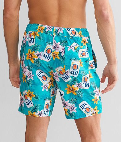 Valor Miller Light® Palms & Lillies Stretch Swim Trunks - Men's ...