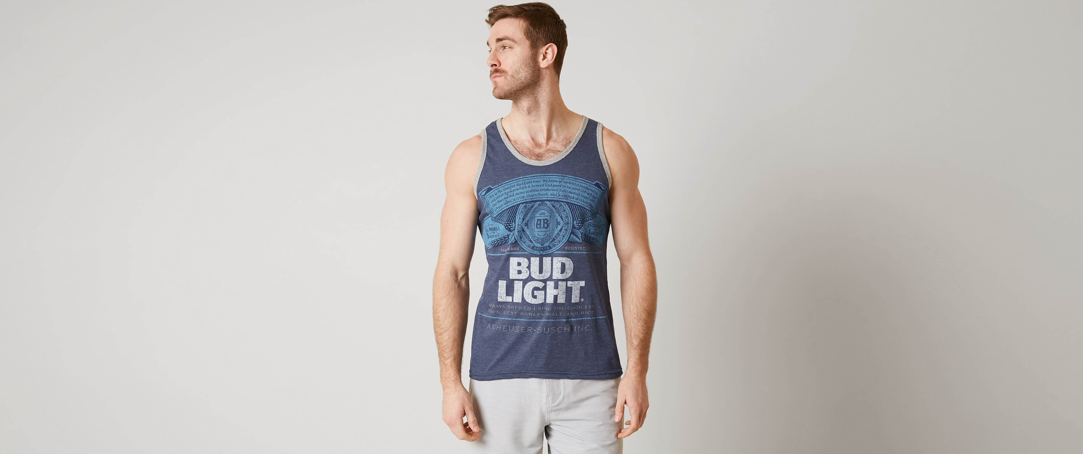 Bud Light Tank Top - Men's Tank Tops in Heather Blue | Buckle