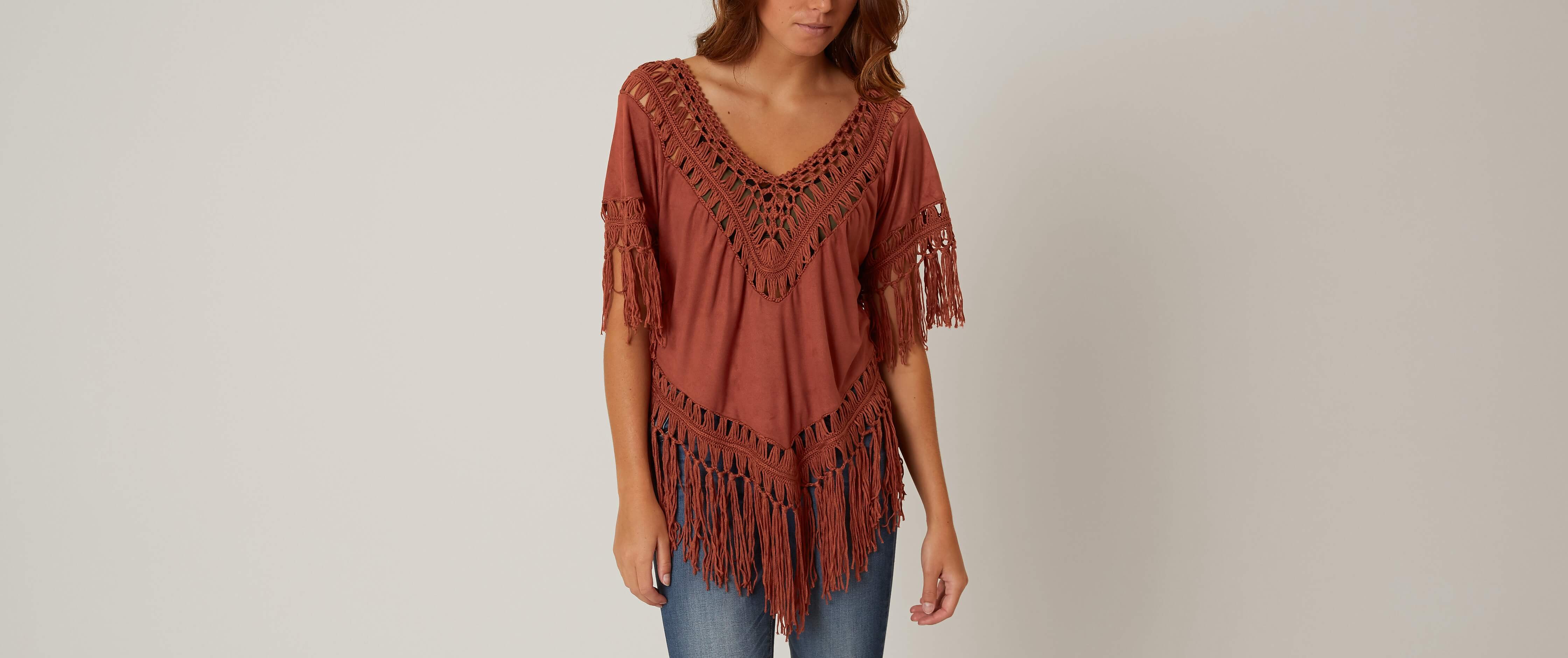 Daytrip Macrame Top - Women's Shirts/Blouses in Rust | Buckle