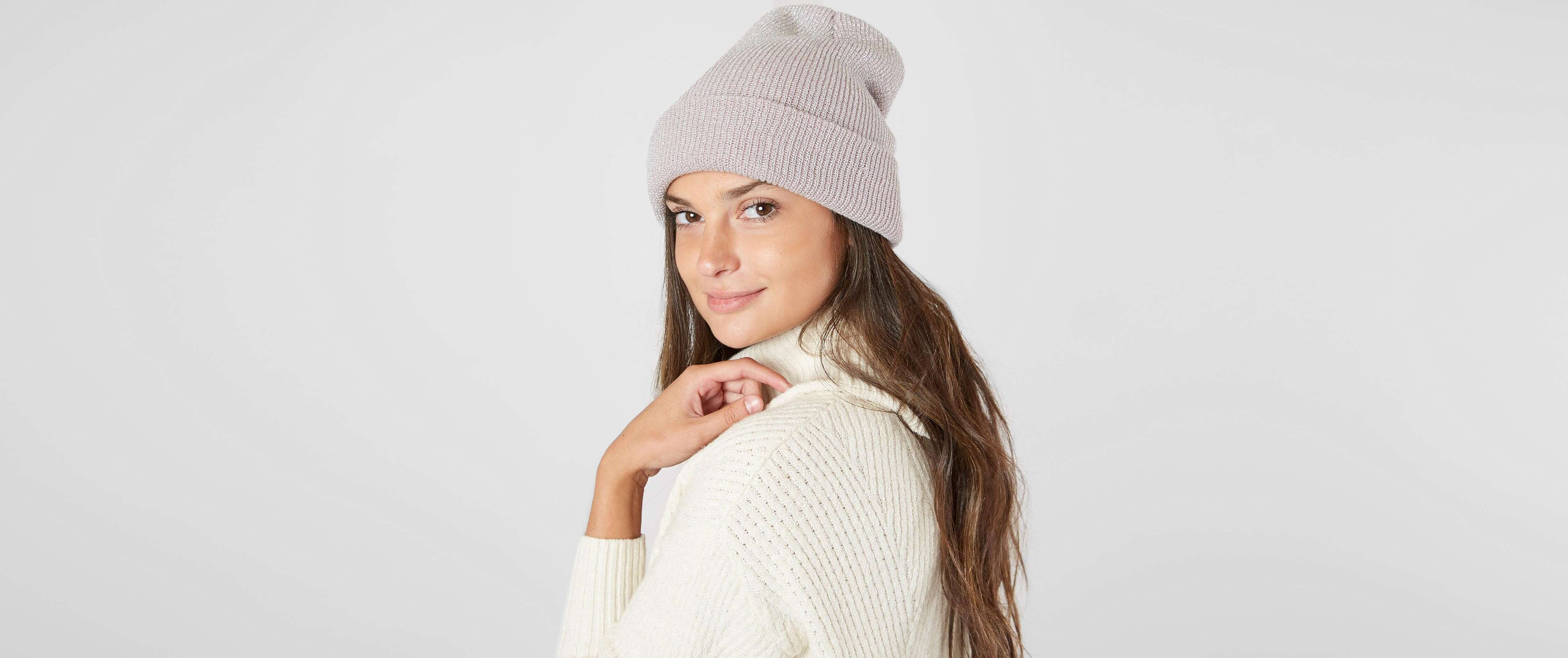 Metallic Slouchy Beanie - Women's Hats in Blush | Buckle